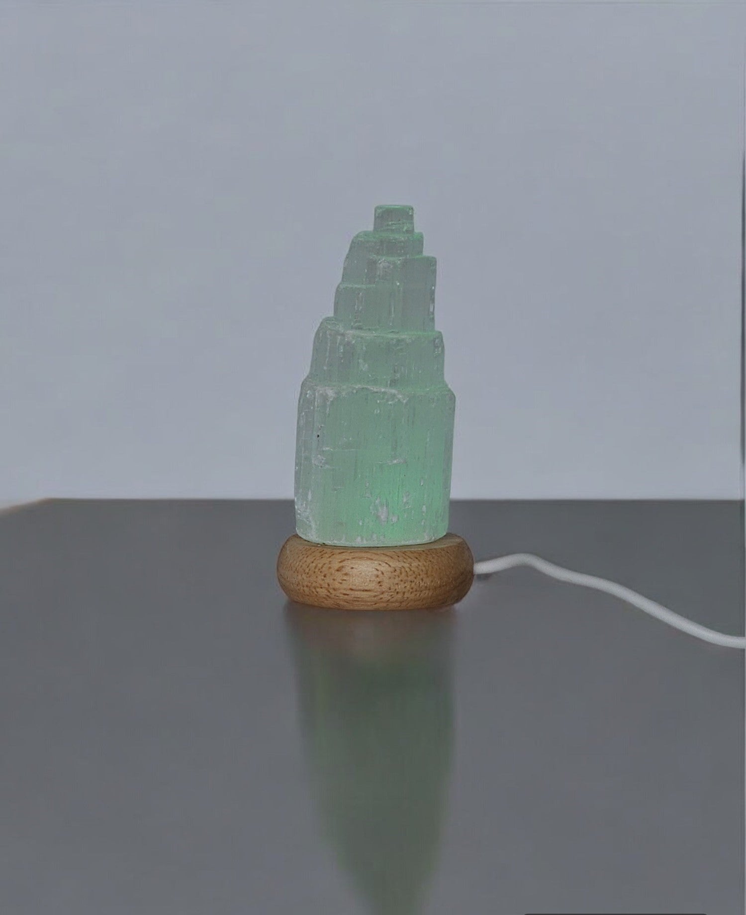 Selenite Tiered LED Lamp 10x5cm – Witchyladys